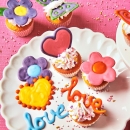 Kuchenwelt - Mein Backzubehör - Choco Sheets A4 - Schneeflocken rot-grün